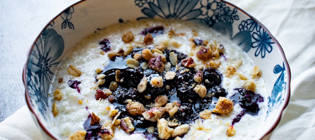 Two Brooks Farm Blueberry Crumble Rice Pudding – The Local Palate ...
