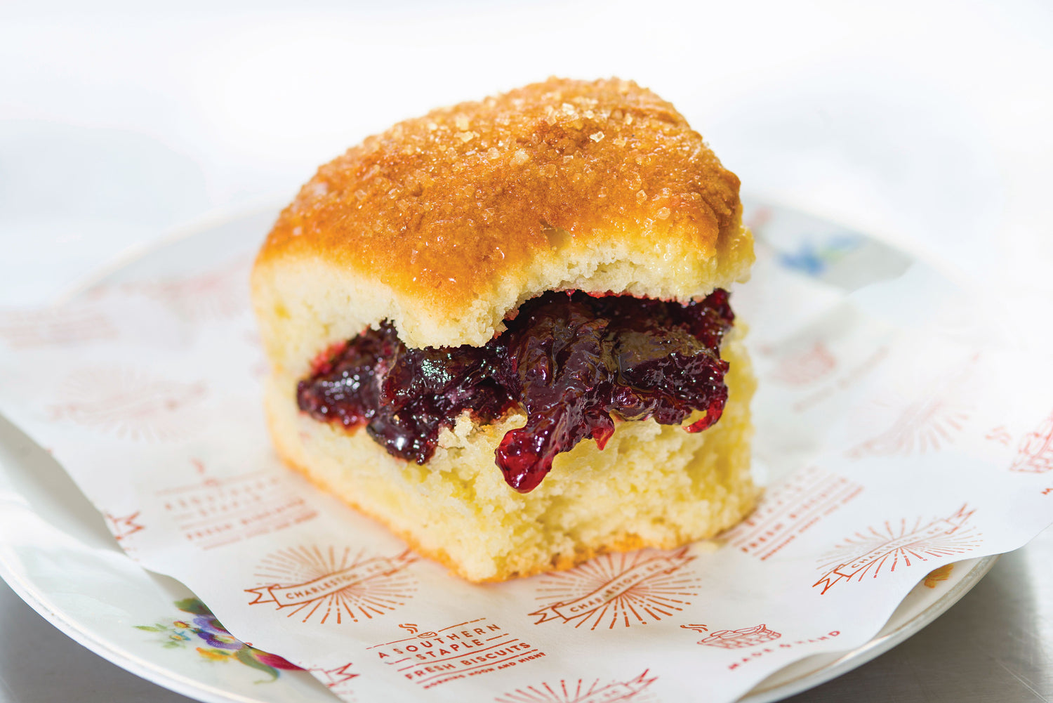 Black Pepper Thyme Biscuits with Sausage and Ginger Peach Relish – The ...